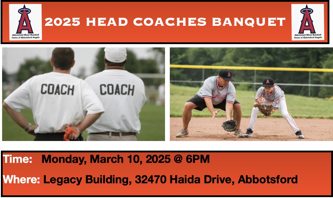 Head Coaches Banquet – Abbotsford Angels Hardball Association